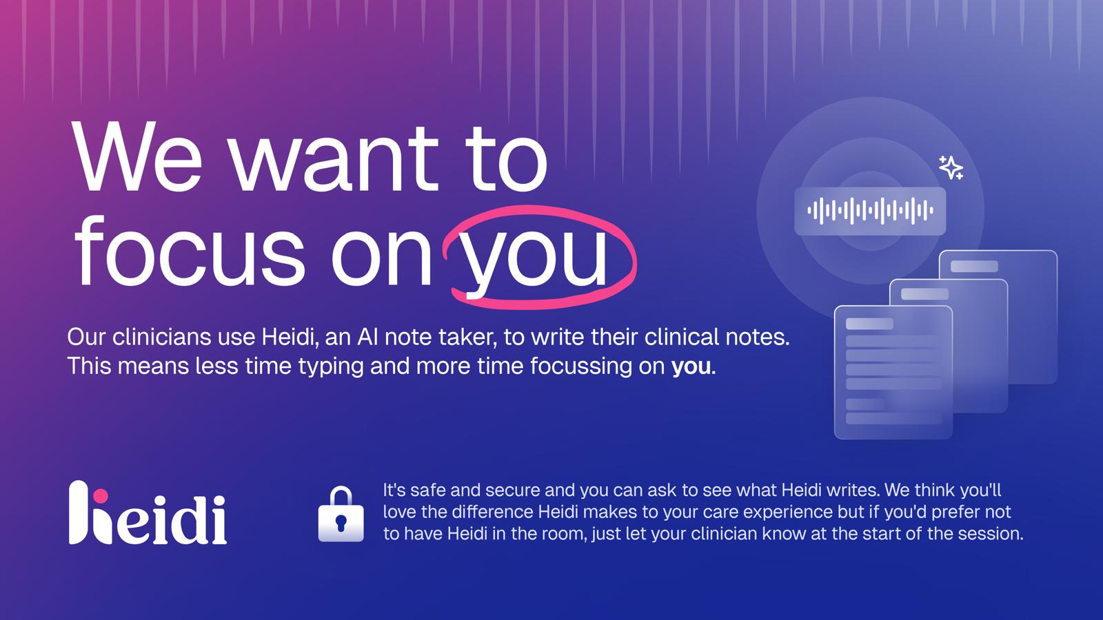 Heidi Health Explained – 1st April 2025 - GP Surgery @ Acton Gardens